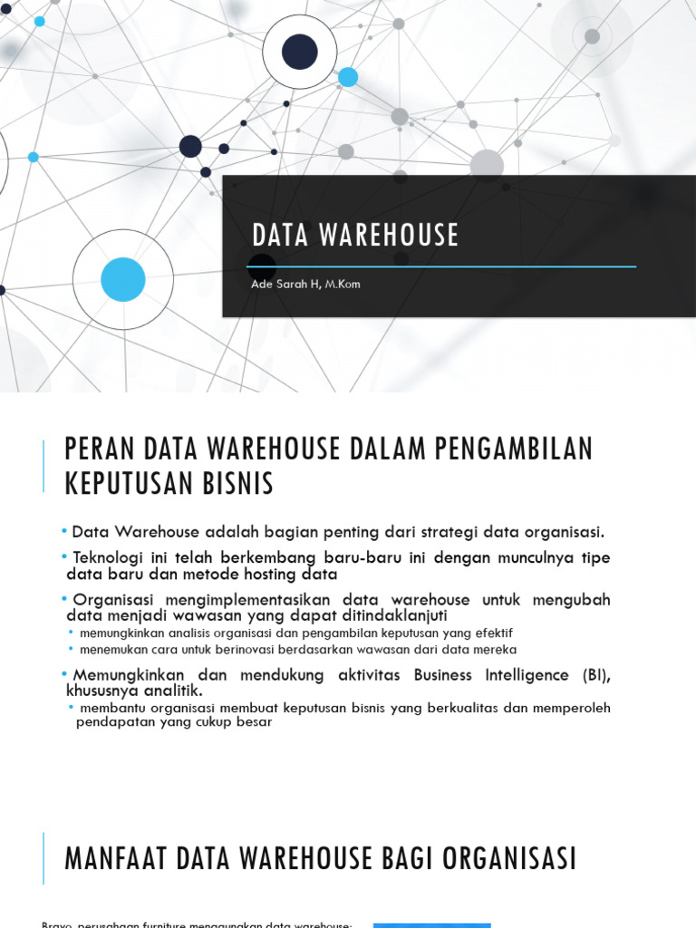 DWBI1 - Pengantar Data Warehouse (1) - 1 | PDF | Komputer