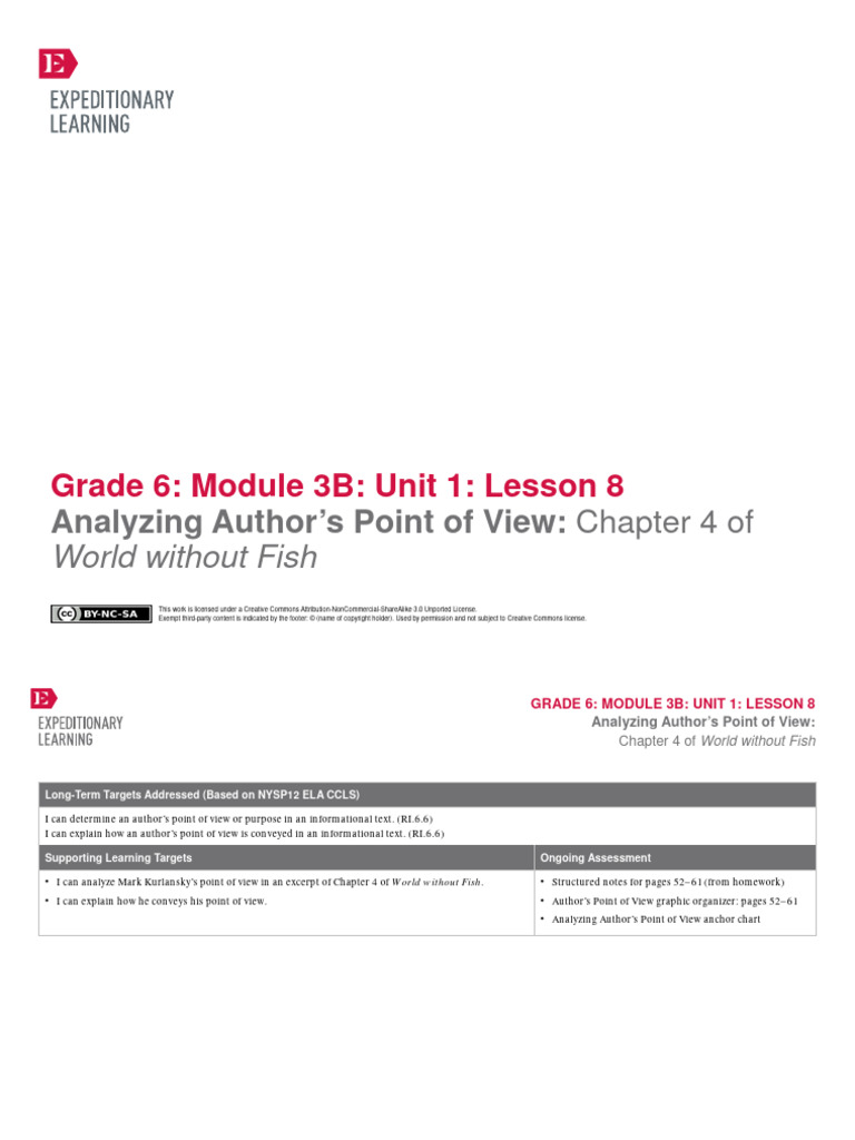 Year 6 Module 3B Lesson 8 | PDF | Narration | Thomas Henry Huxley