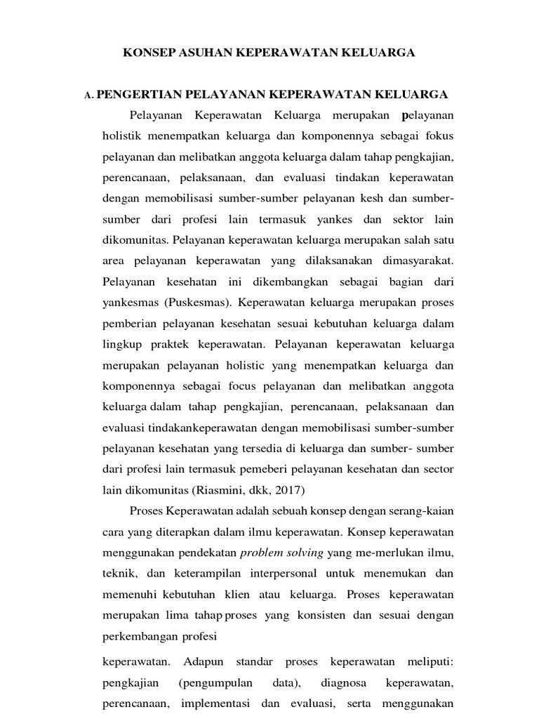 Konsep Asuhan Keperawatan Keluarga | PDF