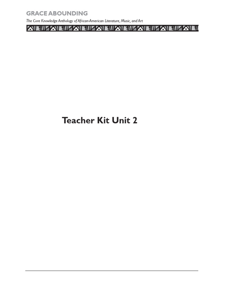 Grace Abounding Unit 2 Teacher Guide | PDF | Comma | Lesson Plan
