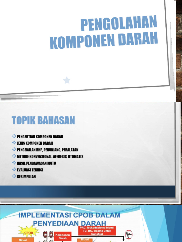 Proses dan Peralatan Aferesis Darah | PDF | Sains & Matematika
