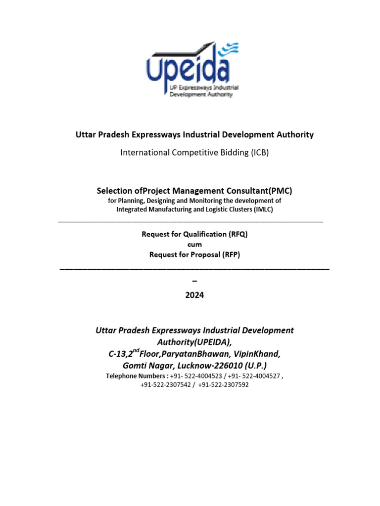 RFP - Industrial Corridor Alon Expressway - UPEIDA | Download Free PDF ...