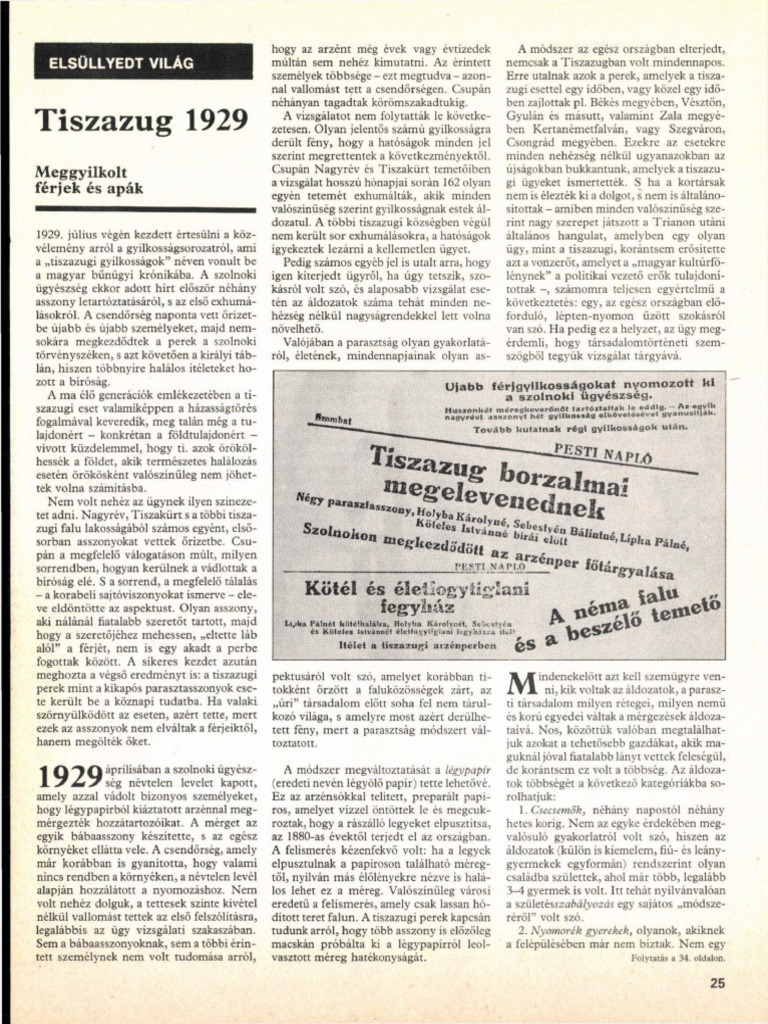 Gunst Péter Tiszazug Historia 1985 | PDF