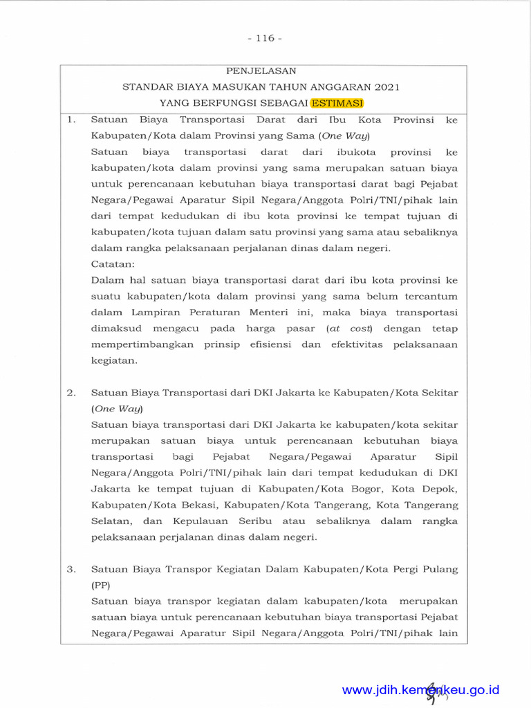 Penjelasan Lampiran II PMK SBM 2021 | PDF