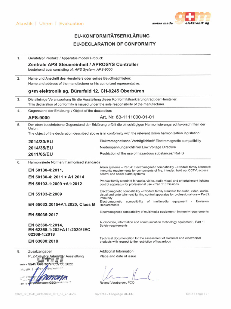 DoC_APS-9000_001_de_en | PDF