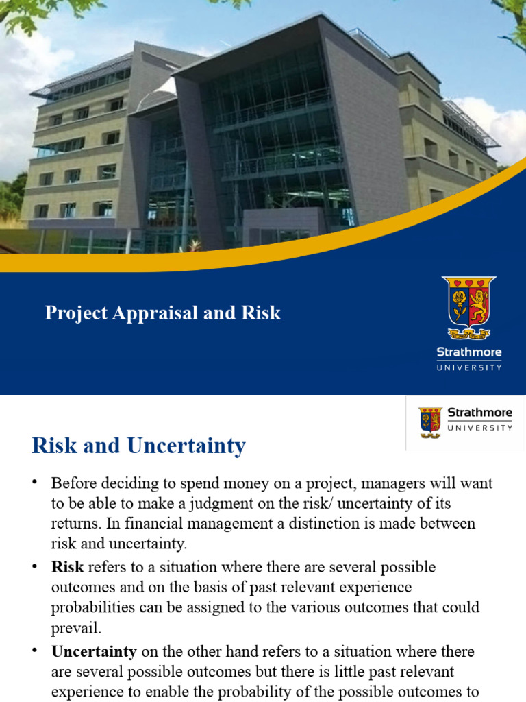 Project Appraisal and Risk | Download Free PDF | Net Present Value | Risk Project Appraisal and Risk | Download Free PDF | Net Present Value | Risk