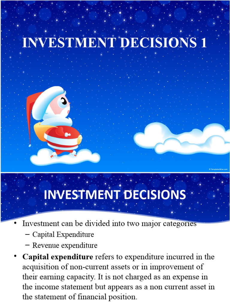Investment Decisions I | PDF | Expense | Investing