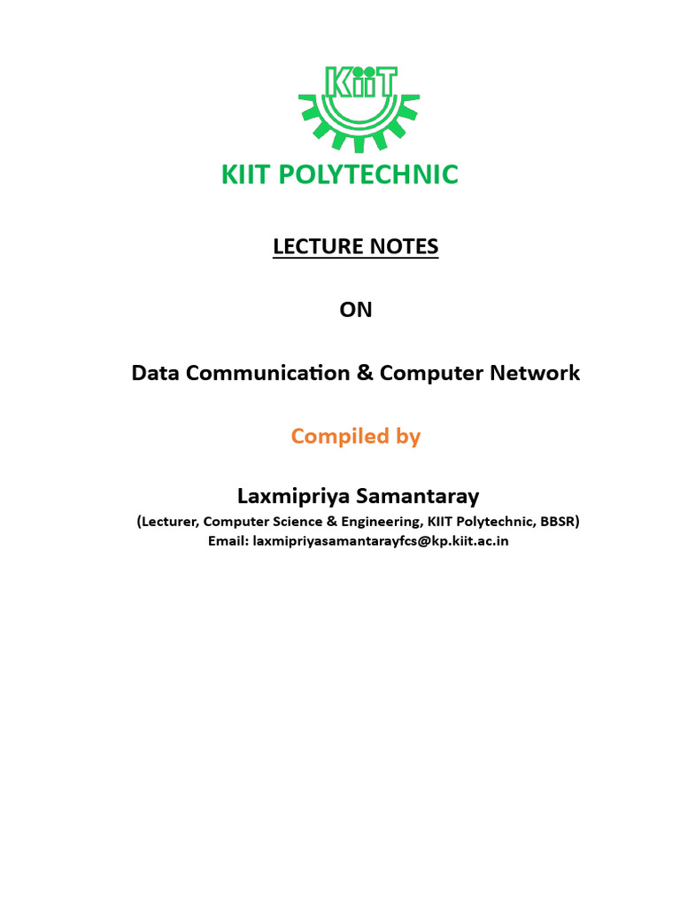 Study Material CSE 4TH DCCN Laxmipriyasamantaray | PDF | Osi Model | Duplex (Telecommunications)