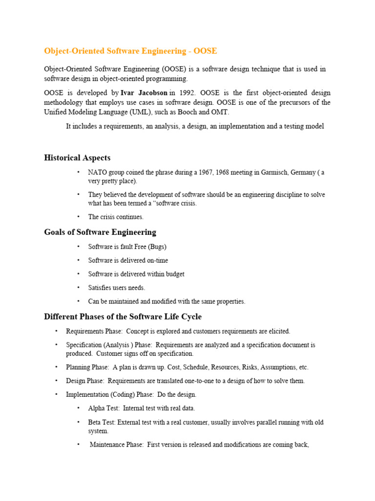 Oose 1 | Download Free PDF | Feasibility Study | Object Oriented Programming