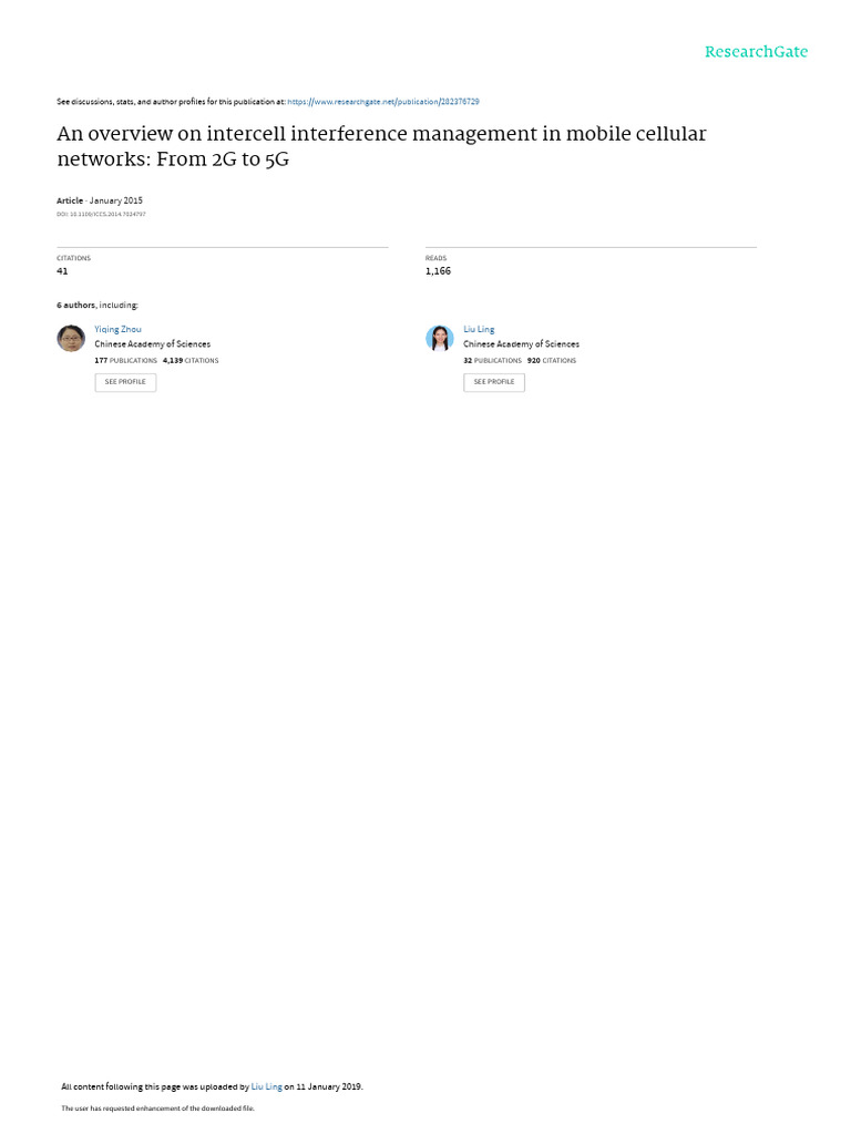 An Overview On Intercell Interference Management in Mobile Cellular ...