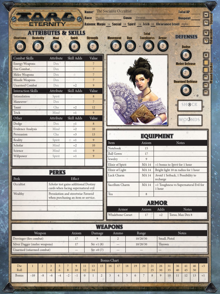 Torg Eternity Orrorsh GM Screen and Archetypes | PDF