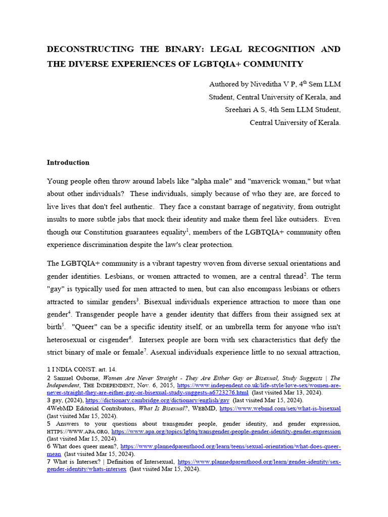 Legal Recognition of LGBTQIA+ Rights | PDF | Lgbt | LGBTQIA+ Studies