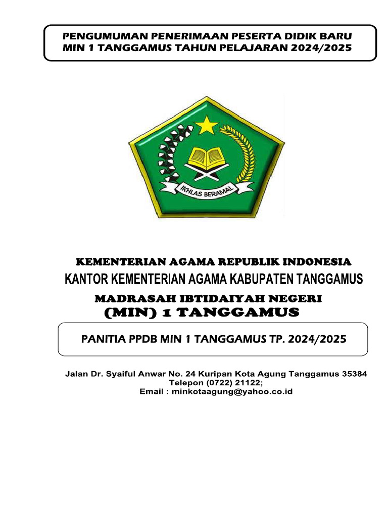 Pengumuman Kelulusan PPDB 2024-2025 | PDF