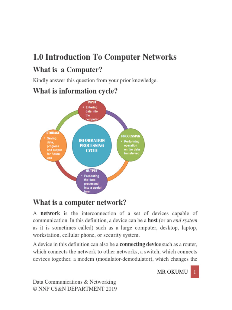Introduction to Computer Networks | PDF | Computer Network | Network ...