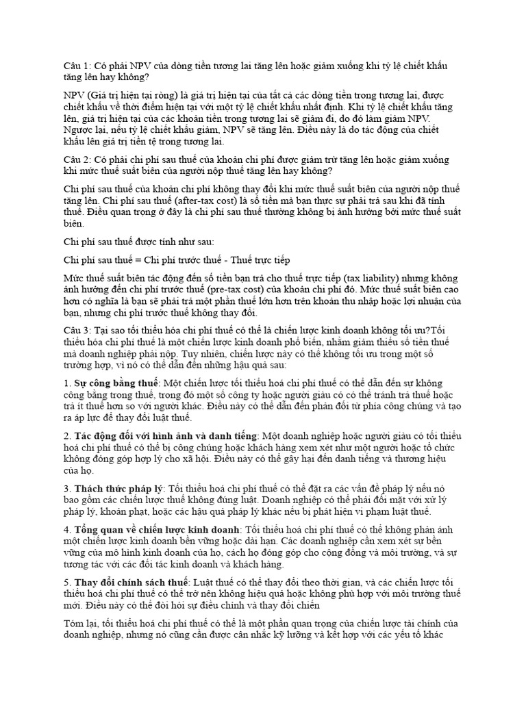 Bt Hoạch ĐỊnh thuế C3 | PDF