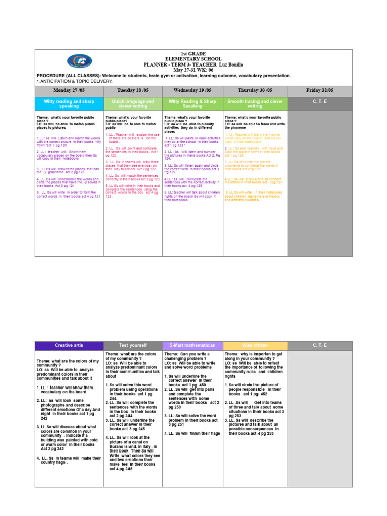 Lesson plan may 27 to 31 correct | PDF | Learning | Pedagogy