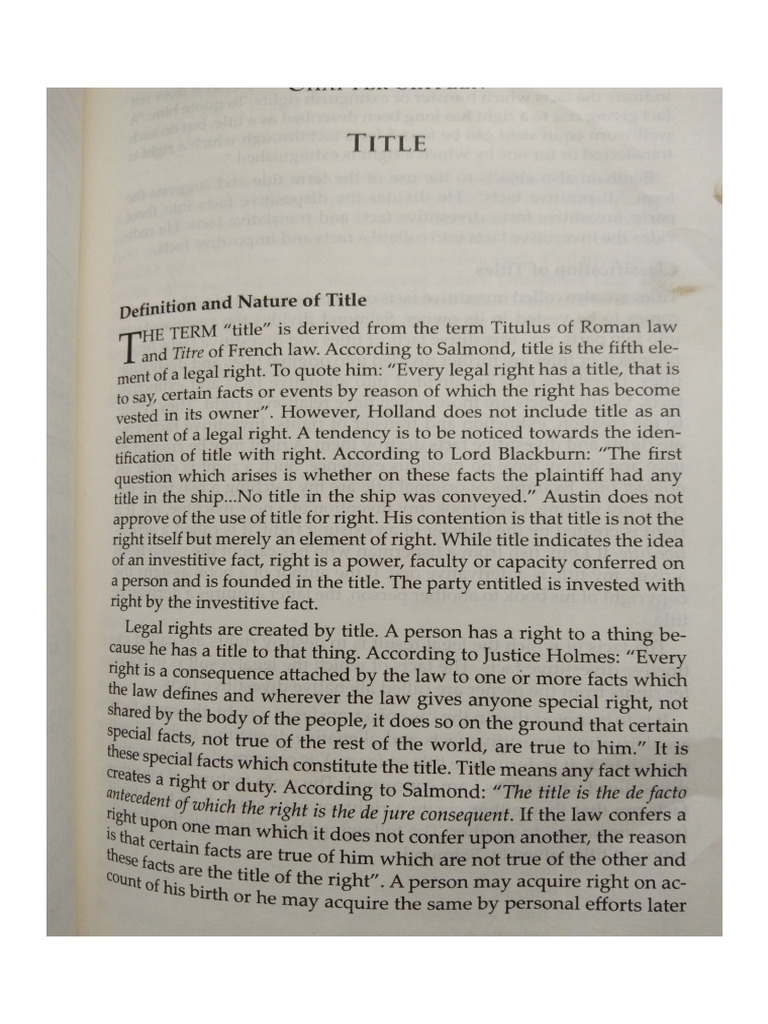 Title Notes | PDF
