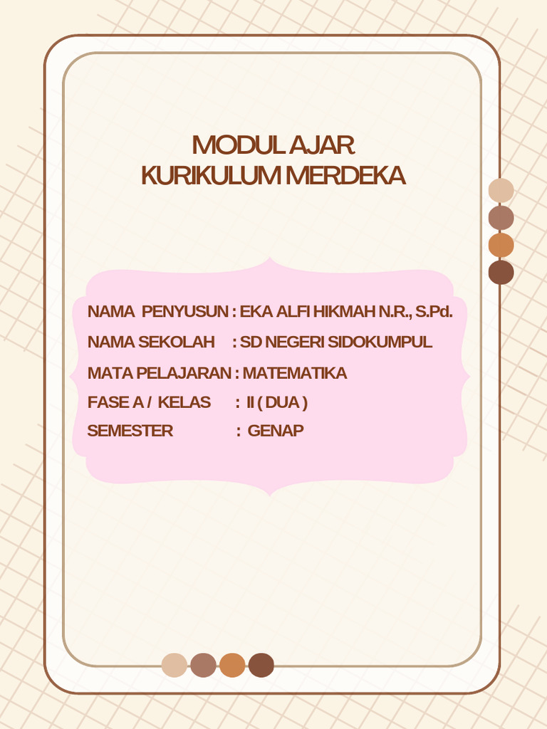 Modul Ajar Pengukuran Waktu Kelas 2 | PDF