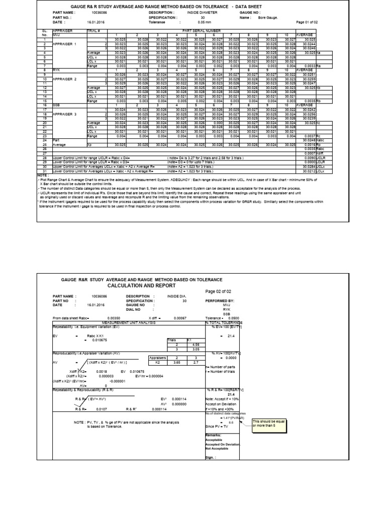 10 MSA | PDF | Engineering Tolerance