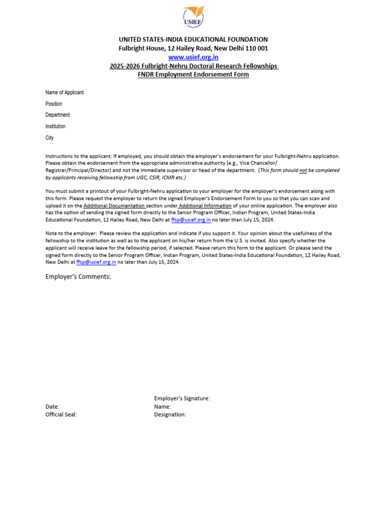 FNDR_Employer's_Endorsement_Form | PDF