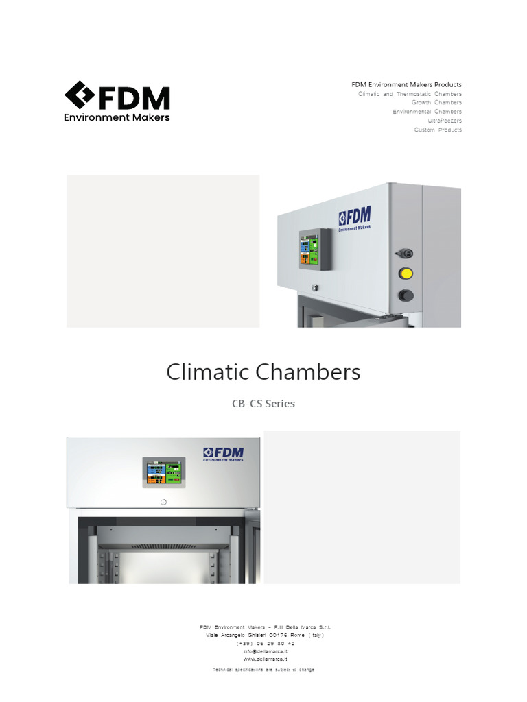 Climatic-Chambers DS FDM | PDF | Humidity | Electrical Engineering