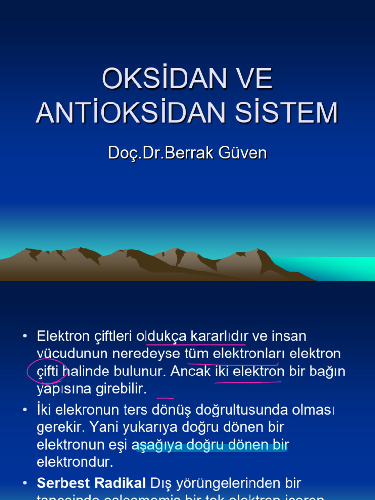 02 Oksidan Ve Antioksidan Sistem | PDF