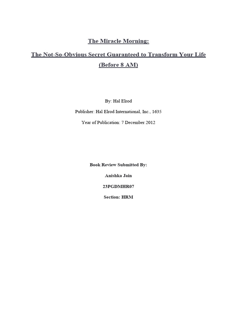 Book Review Anishka Jain MC | PDF | Psychology | Cognition