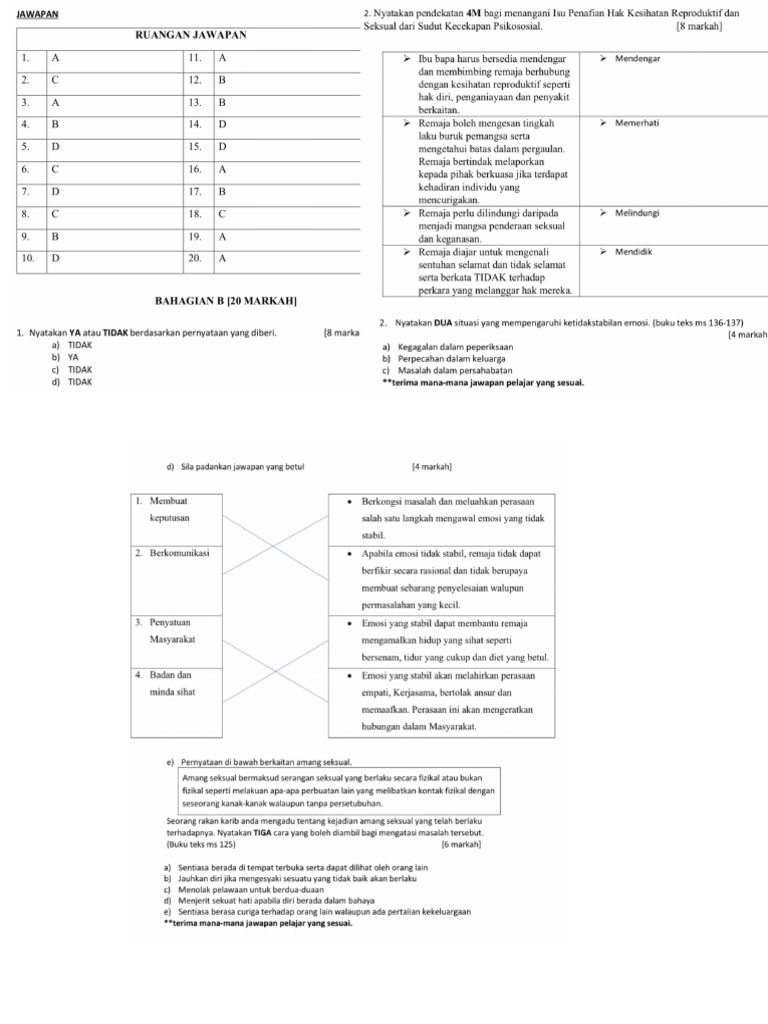Jawapan PJPK T5 (PK1) | PDF
