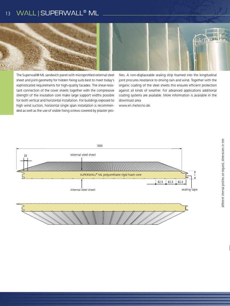 ENG Produktkatalog Superwall ML | PDF | Sheet Metal | Corrosion
