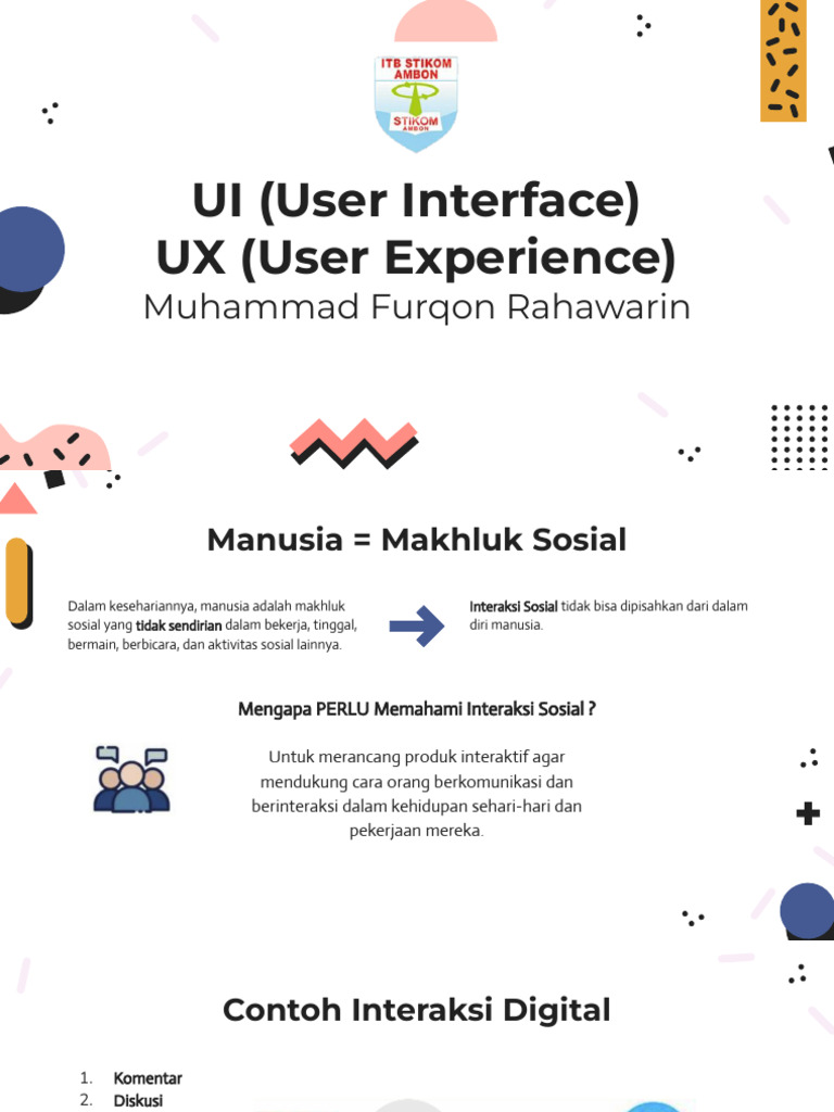 Ui User Interface Ux User Experience Muhammad Furqon Rahawarin Pdf