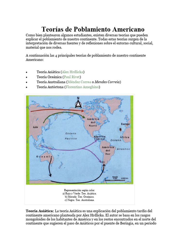 Teorías de Poblamiento Americano | PDF | Américas