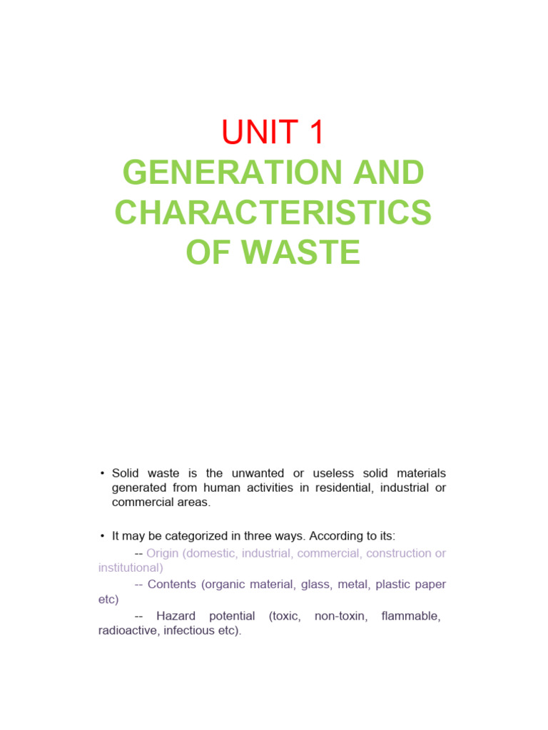 Module 1 SWM | PDF | Waste | Waste Management