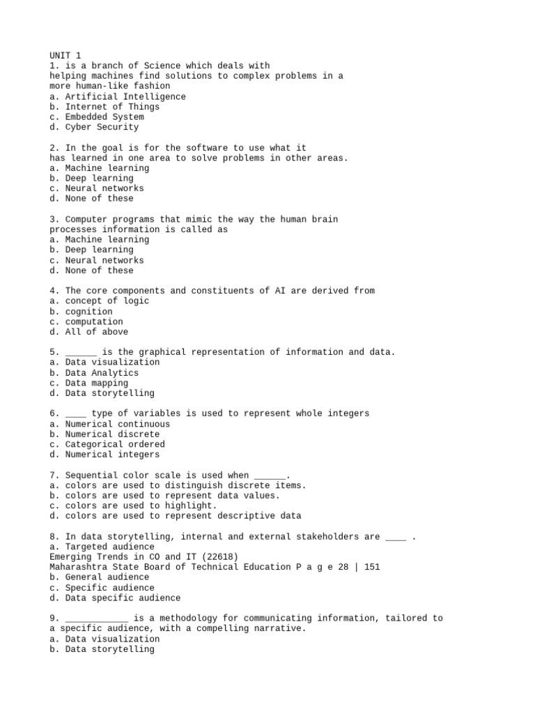 Assignment For ETI UNIT 1 and UNIT 2 | PDF | Artificial Intelligence | Intelligence (AI) & Semantics