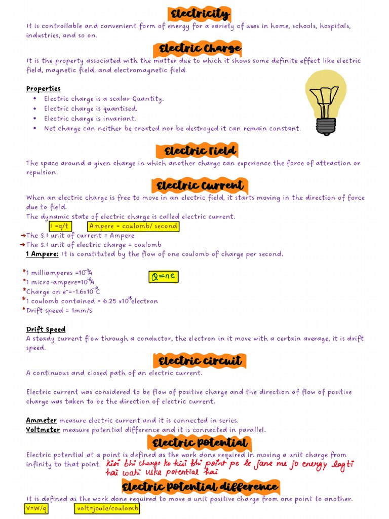 Chapter 11 Electricity | PDF