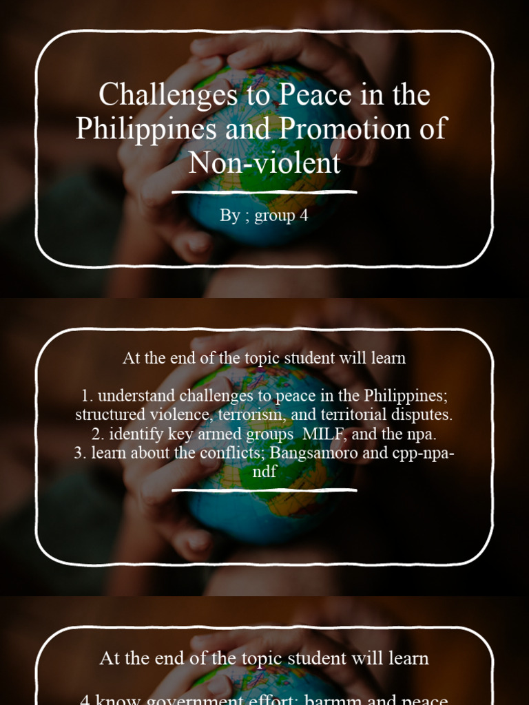 Challenges To Peace in The Philippines and Non Violent Promotion | PDF ...