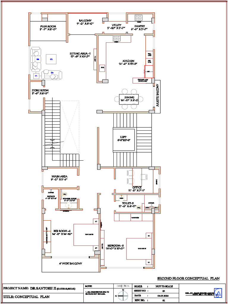 Second Floor Plan Dr. Santosh Ji | PDF