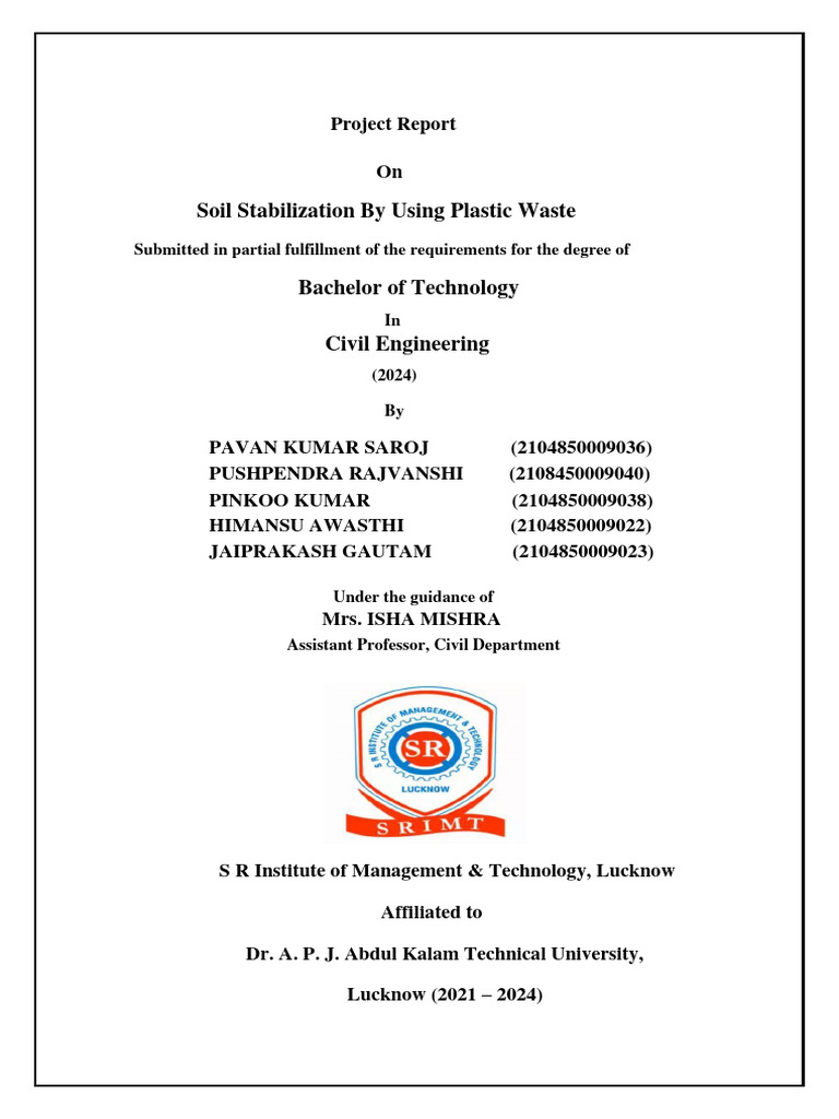 PAVAN report | Download Free PDF | Soil | Cement