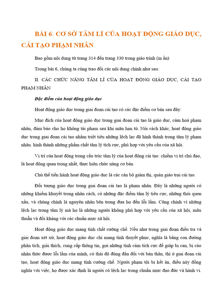 Bai 6. Tâm lý trong hoạt động GDCT | PDF