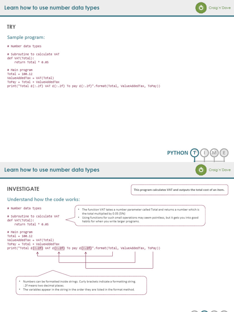 Python - Objective 03 Learn How To Use Number Data Types Workbook | PDF ... Python - Objective 03 Learn How To Use Number Data Types Workbook | PDF ...