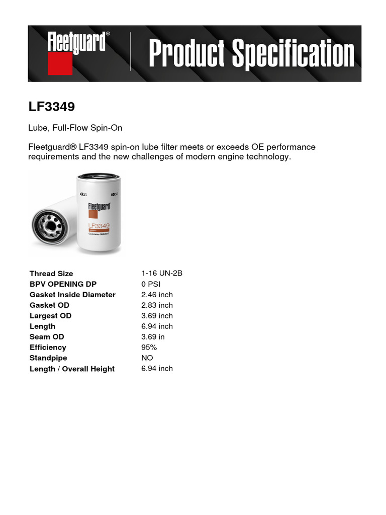 Product Specification - LF3349 | PDF | Home & Garden