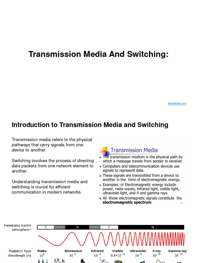 Transmission Media and Switching | PDF | Transmission Medium | Computer ...