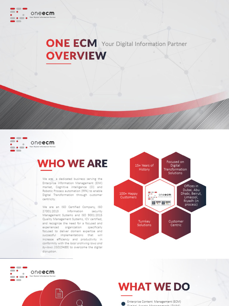 Oneecm Profile Fy23 v3 | PDF | Cloud Computing | Information Technology