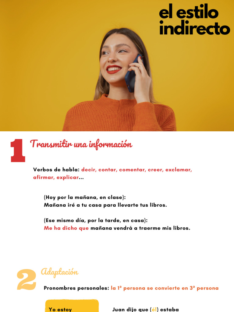 B1. U7. El Estilo Indirecto. | PDF | Verbo | Lingüística