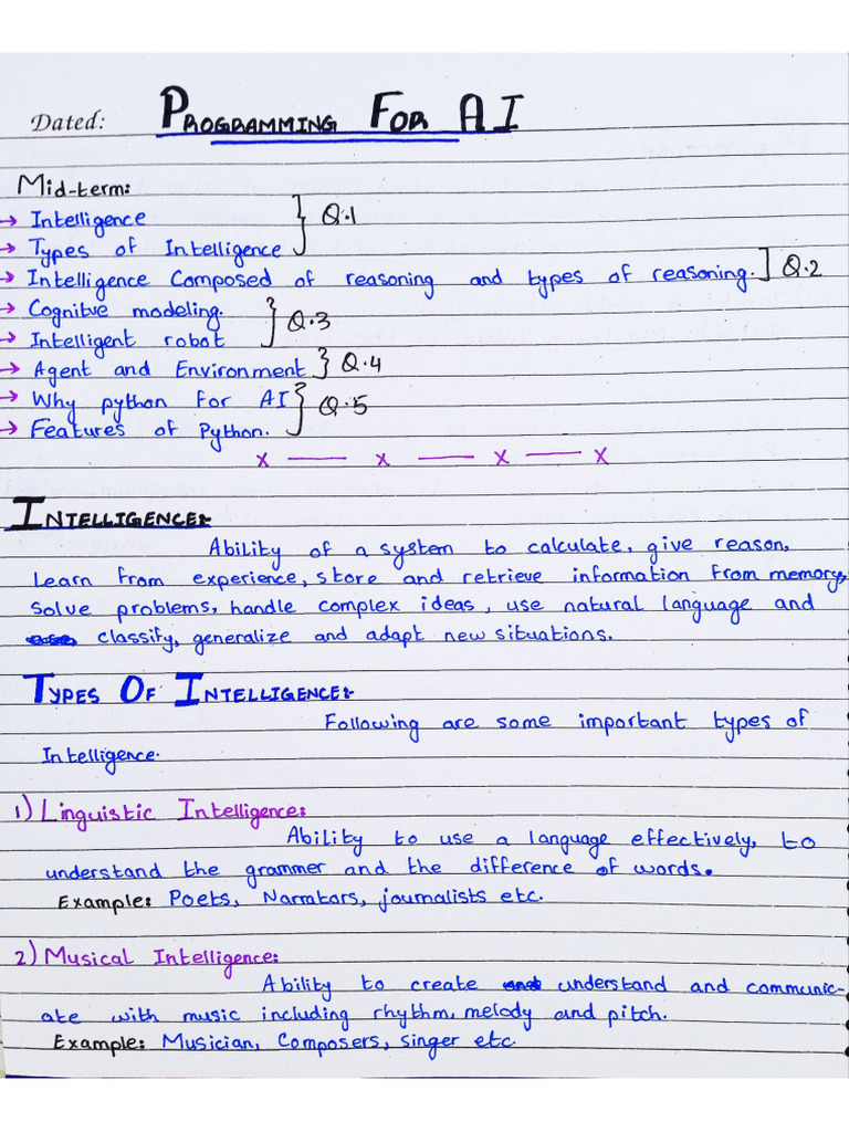 Programming For AI (Mids) | PDF