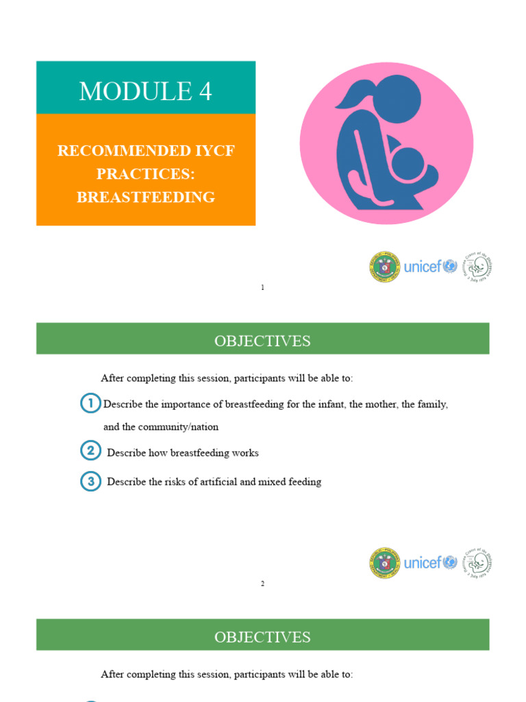 Module 3_Recommended IYCF Practices_Breastfeeding | PDF | Breastfeeding ...