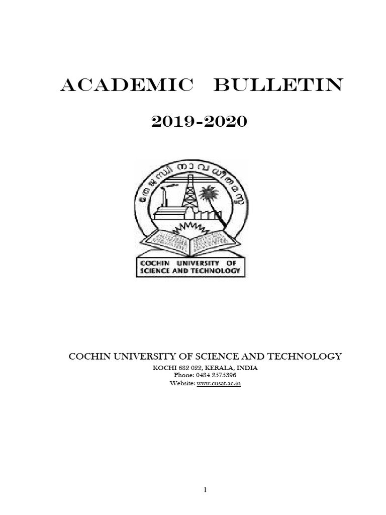 Academic Bullettin 2019-20 | PDF | Science | Engineering
