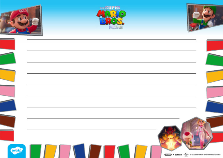 Mario Writing Paper | PDF