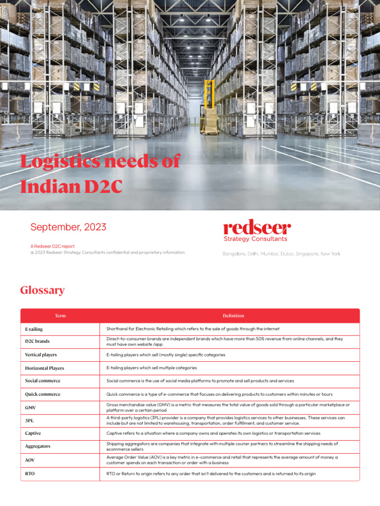 D2C Logistics Report - 10 10 23 - v4 | Download Free PDF | E Commerce | Retail