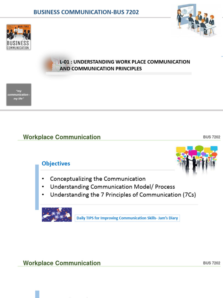 Lecture 1. Workplace Communicaiotn and Process of Communication (For ...
