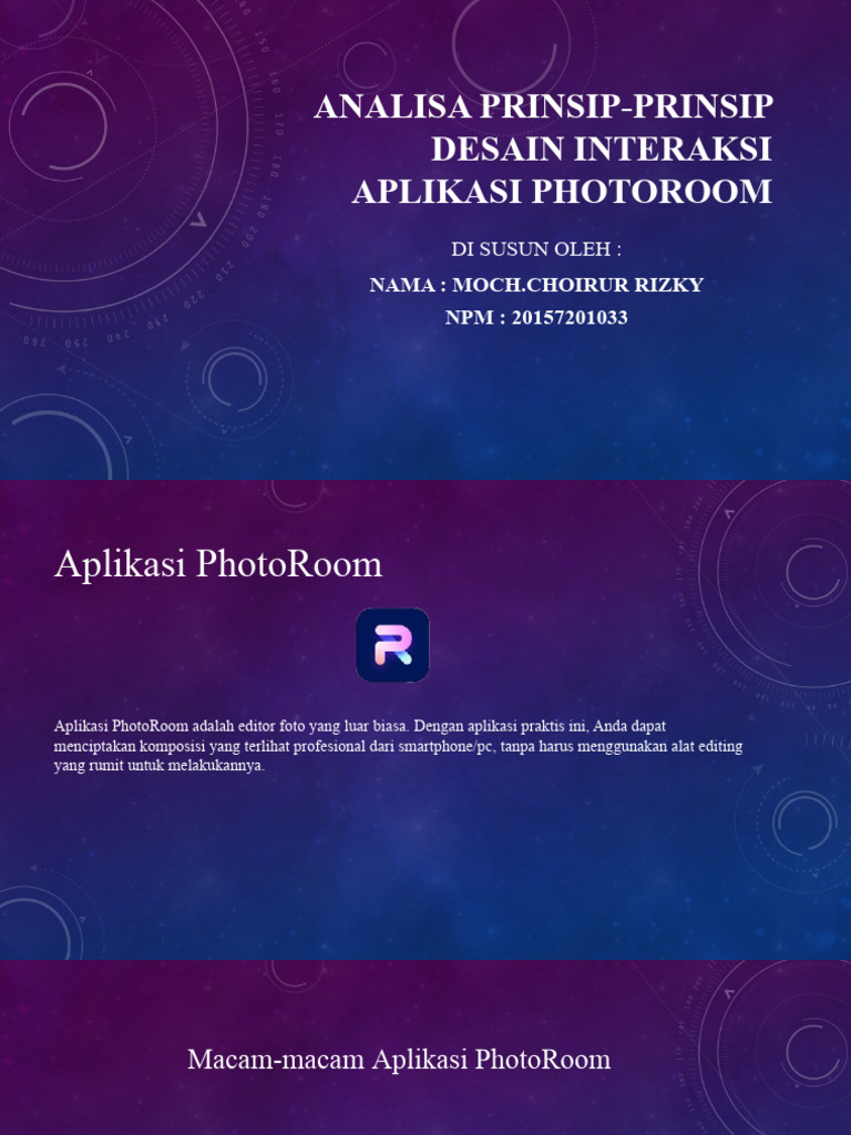 Analisa Prinsip-Prinsip Desain Interaksi Aplikasi Photoroom | PDF | Bisnis | Komputer